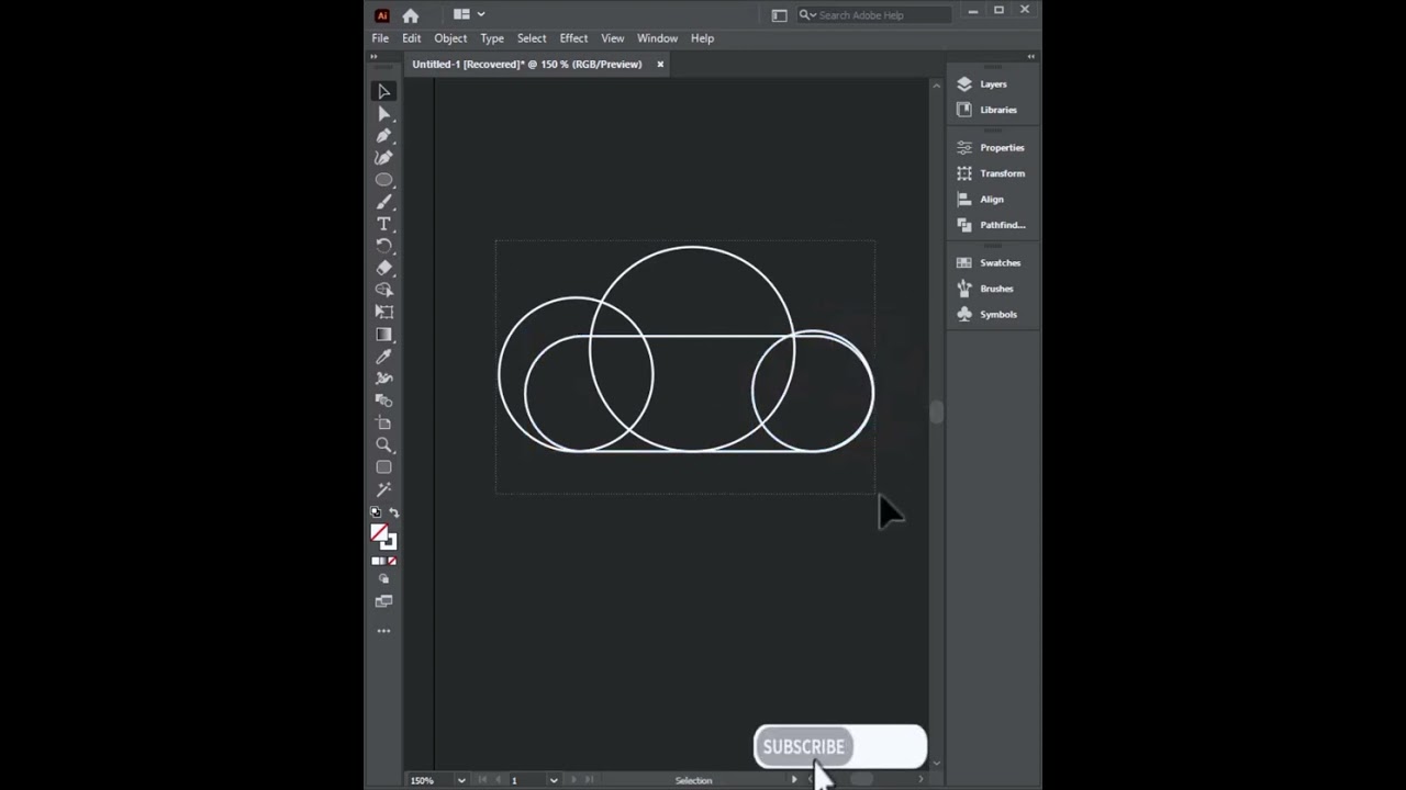 Simple cloud design tutorial in Adobe illustrator