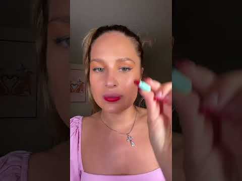 Teal mini pill lipstick!? #minimakeup #lipstick #makeup #shorts #youtubeshorts