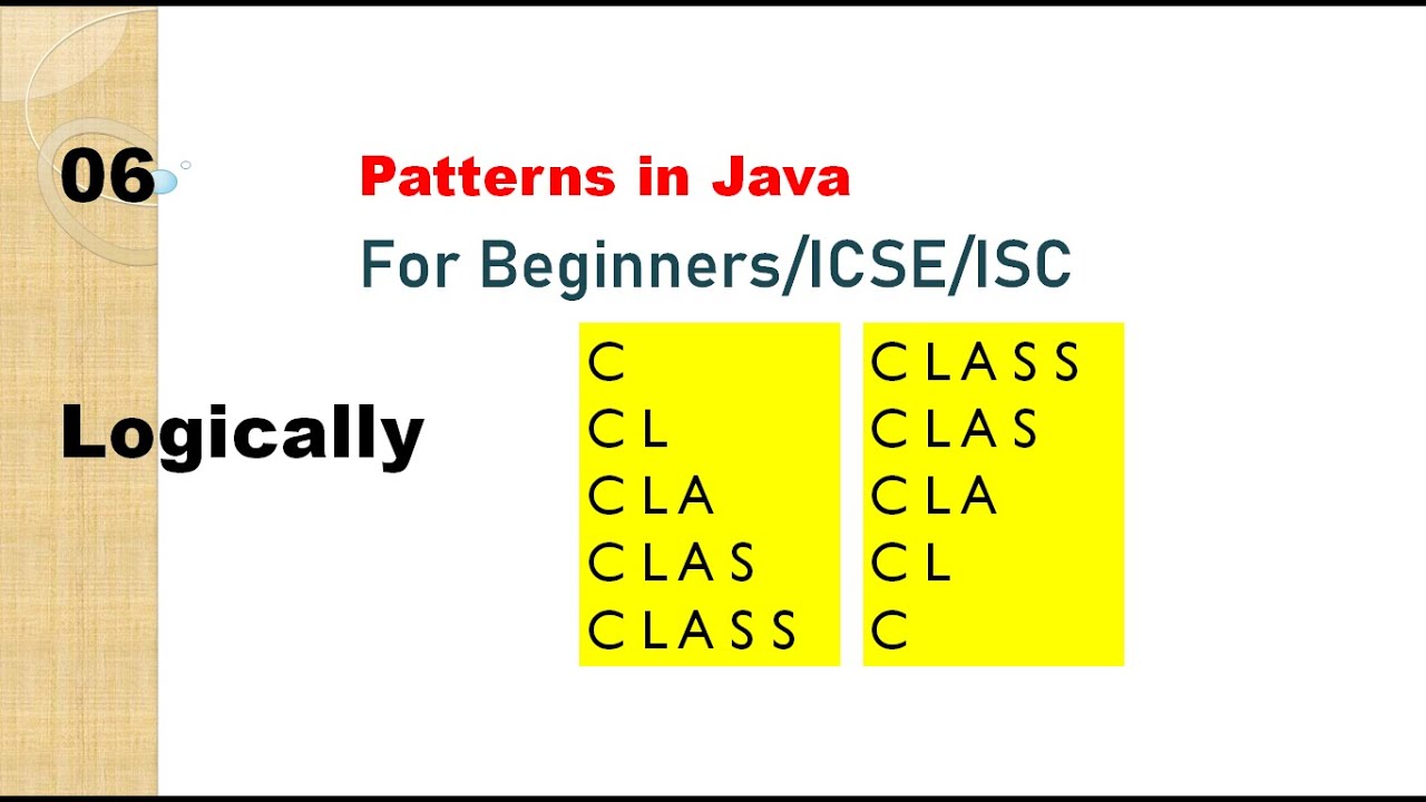 Patterns in Java - 06 ICSE 10/9/Java Learners || Nested for loop in Java || Computer Wallah
