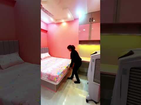 Modern Kids Bedroom Design with Study Table & Wardrobe | Child Bedroom Interior Ideas