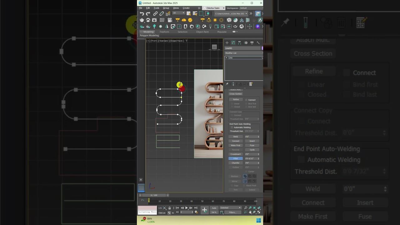 ✅ Bookshelf in 3ds Max 📚 | Easy Furniture Modeling | Quick Tutorial