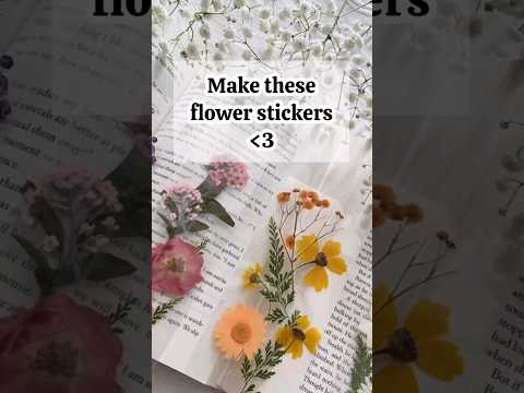 DIY Pressed flower stickers โจ๐บ#journal #aesthetic #flowers