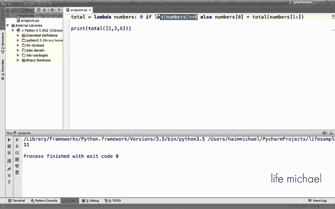 Recursive Lambda Expression in Python