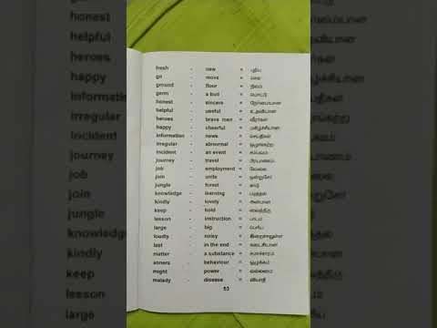 Synonyms Tamil to English Explain tamil-26-09-2021