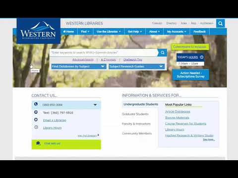 Searching Databases at Western Libraries