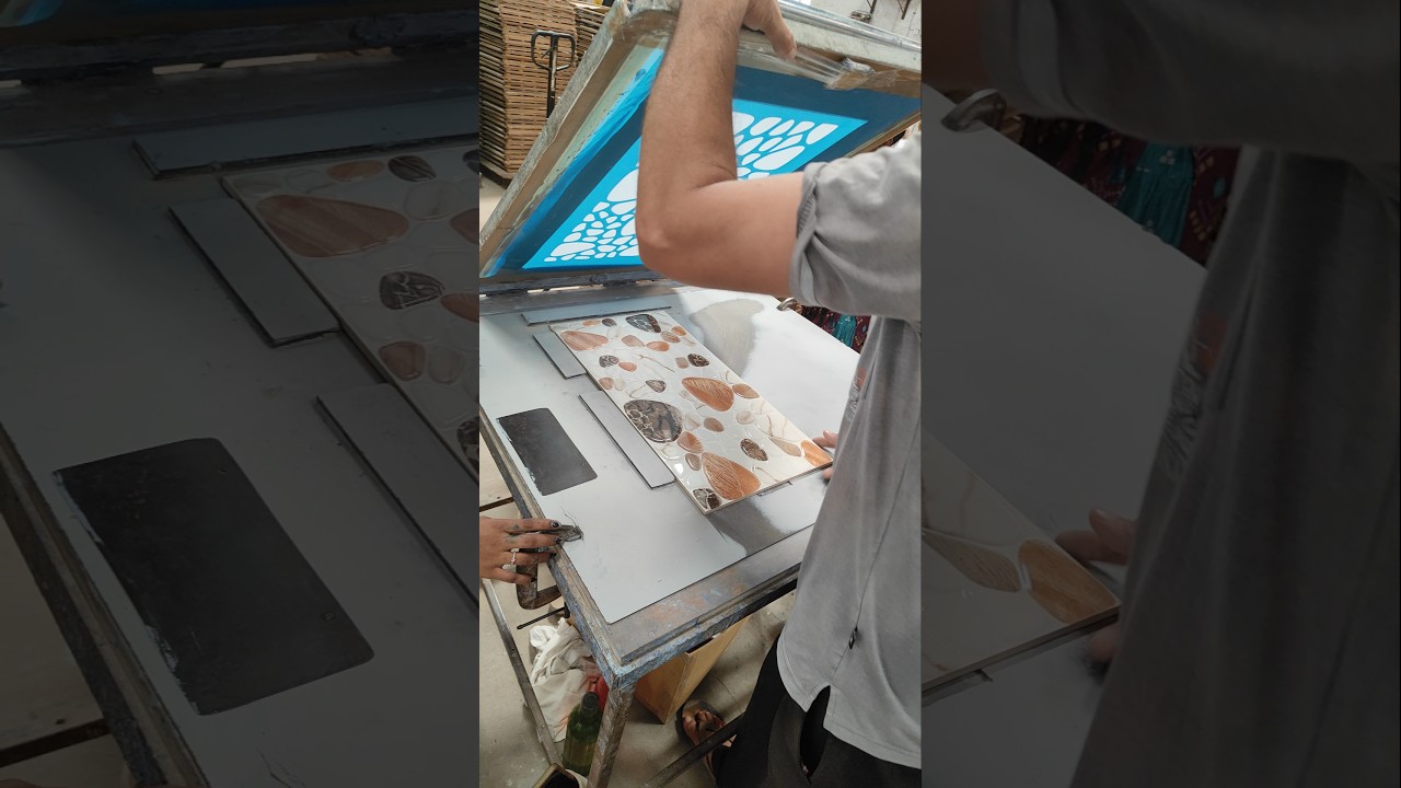 300×600 mm wall tiles making process  ||#machine #tileshop #factory #walltiles #shorts #tileartist