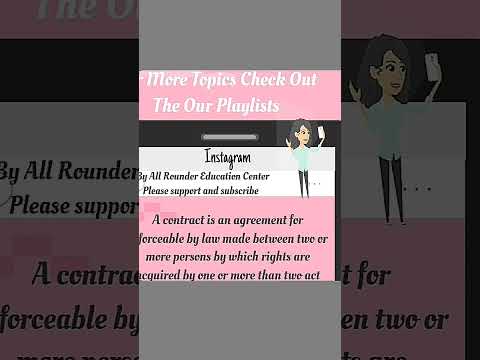 Definition of Contract | Business of law "b. com"