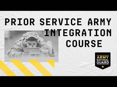 Army National Guard Prior Service Army Integration Course 60 Second - SRSC