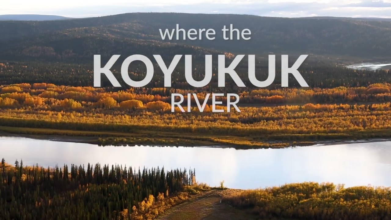 Aerial views over the lower Koyukuk River and Koyukuk National Wildlife Refuge