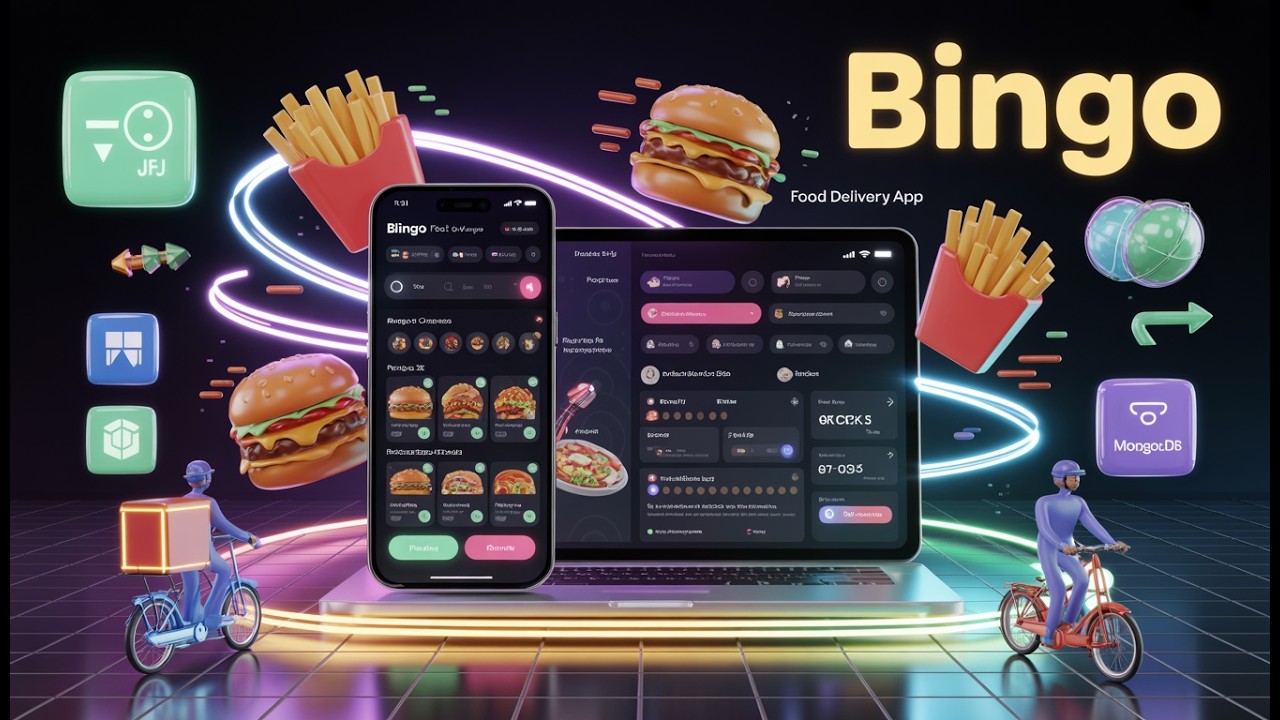 🍔🔥 LIVE: Bingo Food Delivery App Development Using React JS, Node JS & Express JS | Full Stack MERN