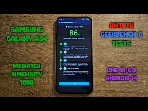 Galaxy A34 / Dimensity 1080 - AnTuTu & Geekbench 6 Benchmark Tests - One UI 6.0 Update