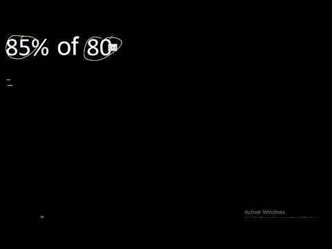 85% of 80 , percentage of a number . 85 percent of 80 . procedure