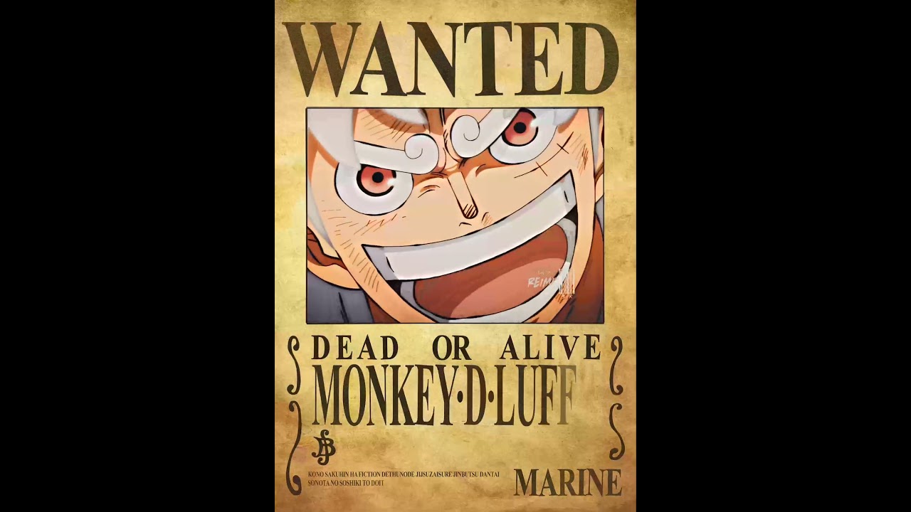 Luffy Gear 5 Wanted Poster | One Piece #onepiece #anime #luffy #gear5