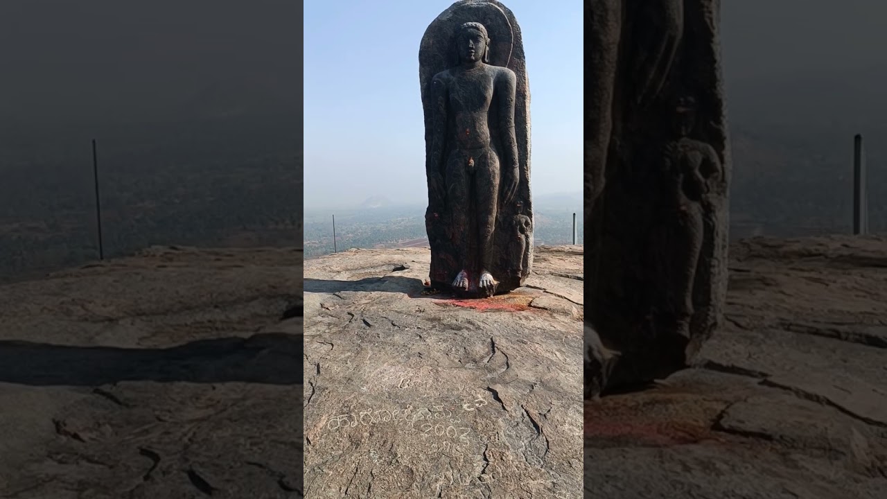Ancient Bhagwan Bahubali Statue On Hill Top