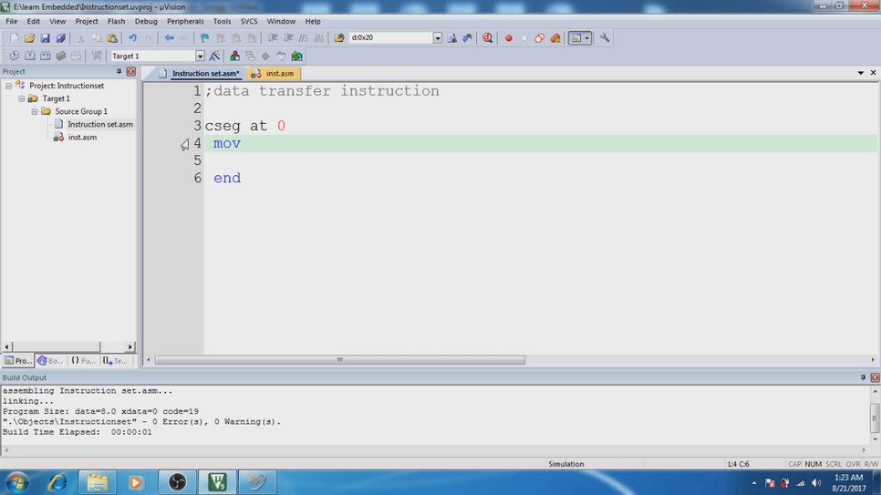 8051 Data transfer instruction(mov)@Assembly Language Programing