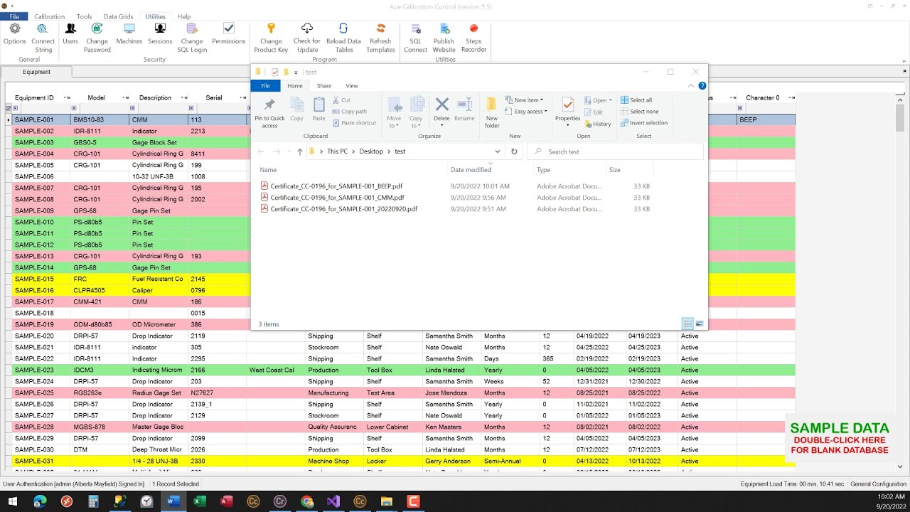 Added: Additional Fields for Calibration Certificate PDF