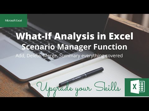 What-If Analysis|Understand What is Scenario Manager Function with practical example|Microsoft Excel