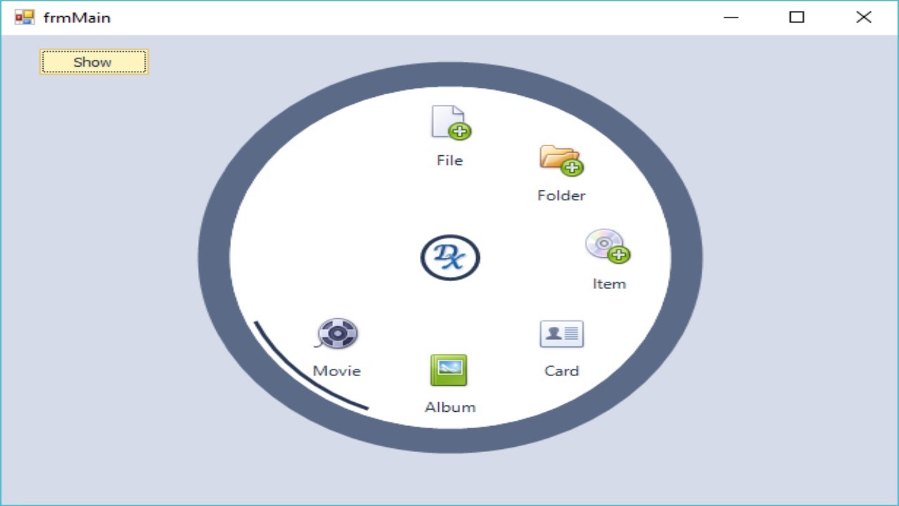 DevExpress Tutorial - Radial Menu | FoxLearn