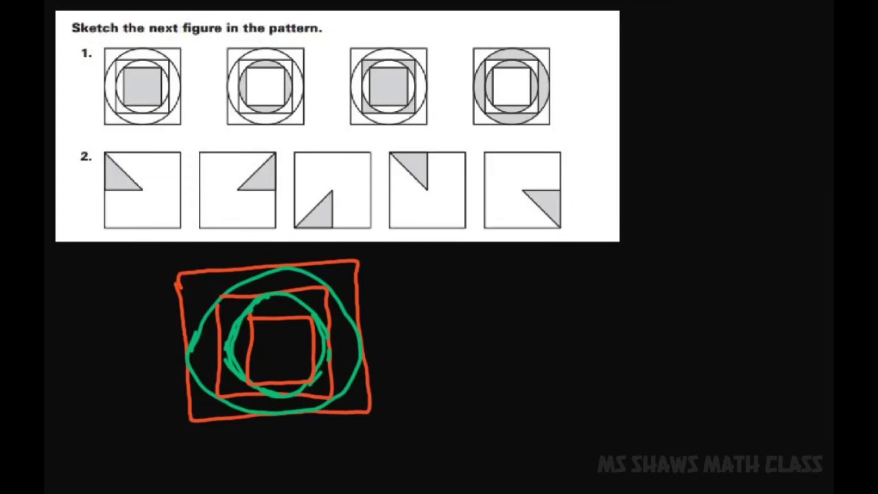 Sketch the next figure in the pattern