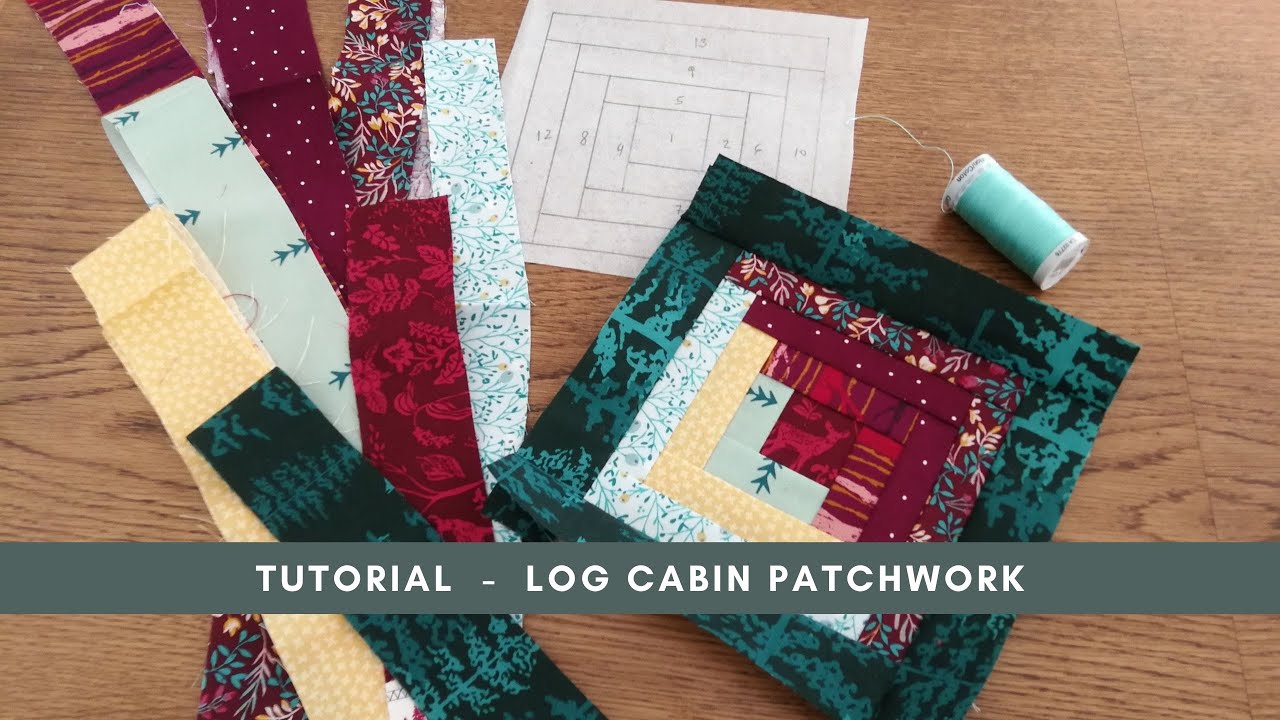 Cómo hacer la técnica de Log Cabin | Tutorial Fácil + Plantilla Gratis | Manualidades