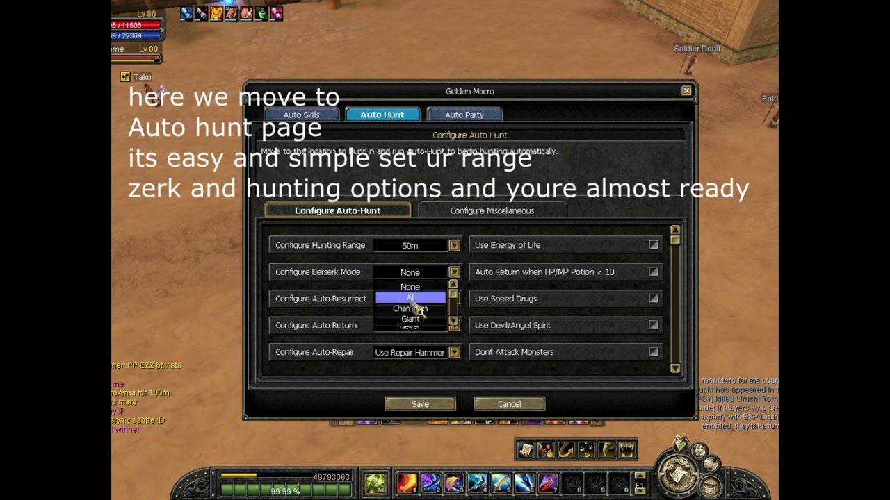 Golden Online   How to use Macro Bot