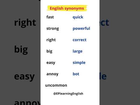 English Synonyms – Boost Your Vocabulary (4K) #english