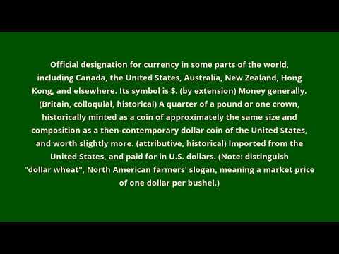 what is the meaning of dollar