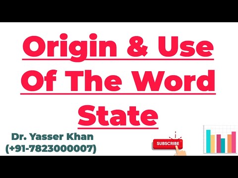 Origin And Use Of The Word State