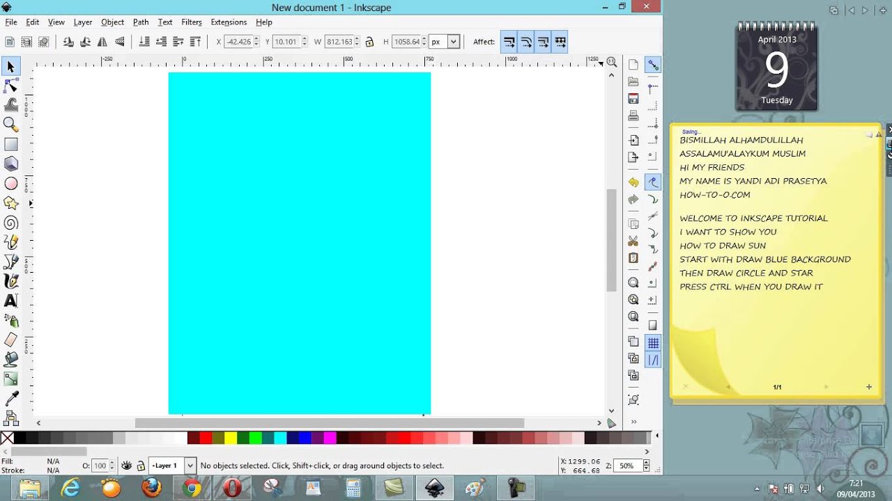 How to draw sun inkscape
