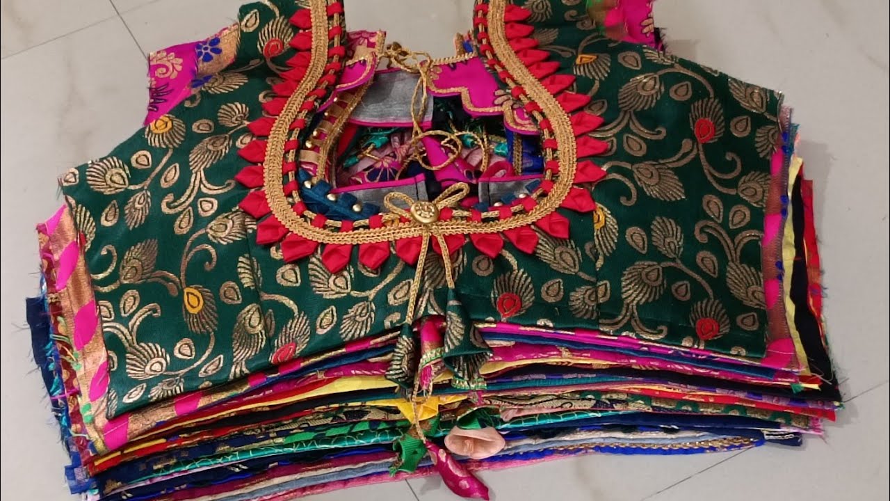 New Model Designer Patch Work Blouse Designs Back Neck Designs - Blouse ...