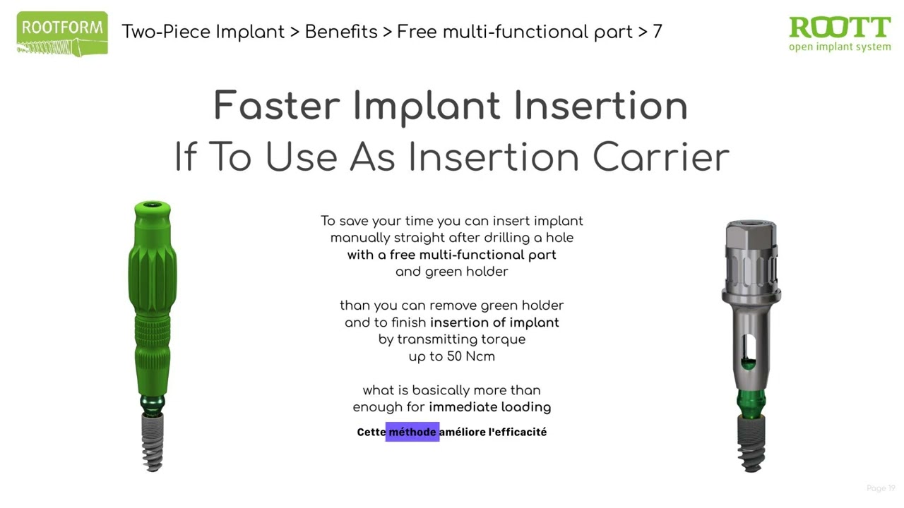 Implants Dentaires ROOTT - presentation systeme