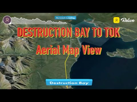 ALCAN Highway: Destruction Bay to Tok - 3D Aerial Map View