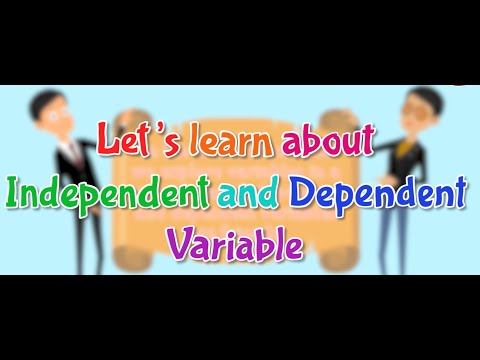 Variable Song, Independent and Dependent Variables #variables