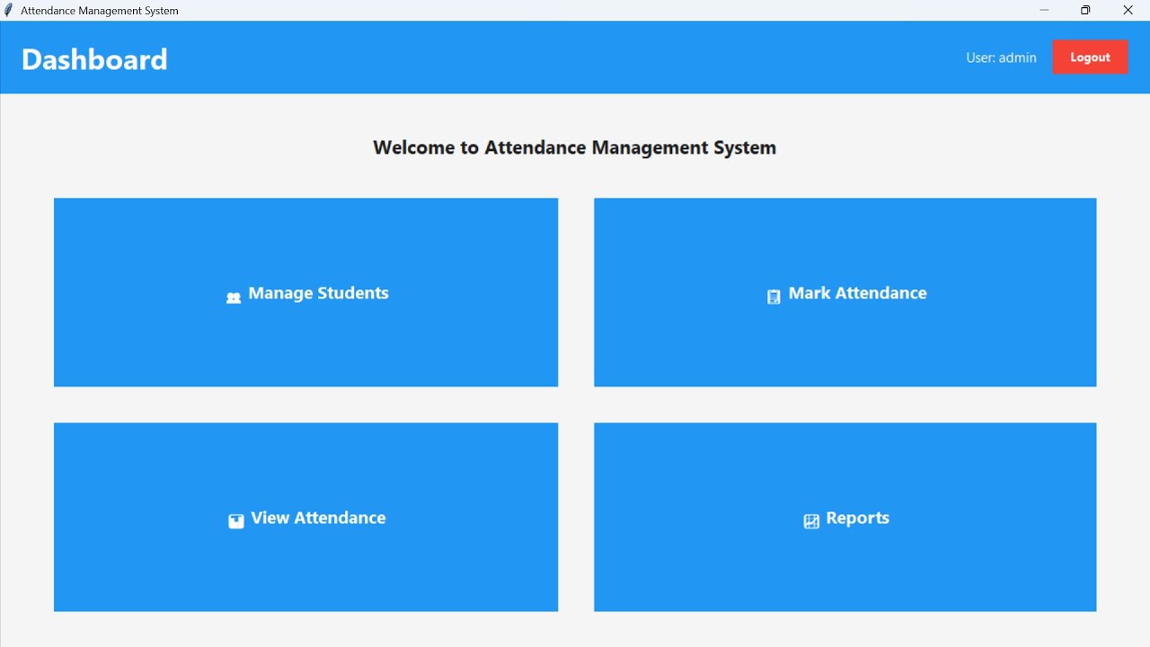 Attendance Management System in Python Tkinter + MySQL