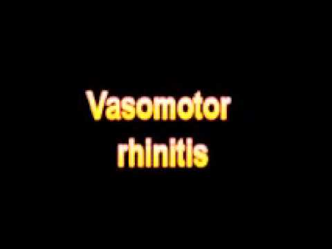 What Is The Definition Of Vasomotor rhinitis