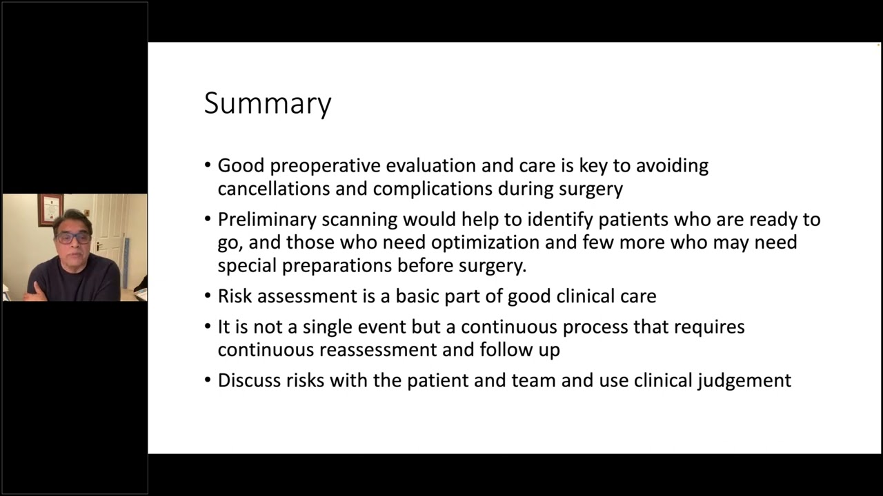 Perioperative care - ensuring safe patient journeys summary