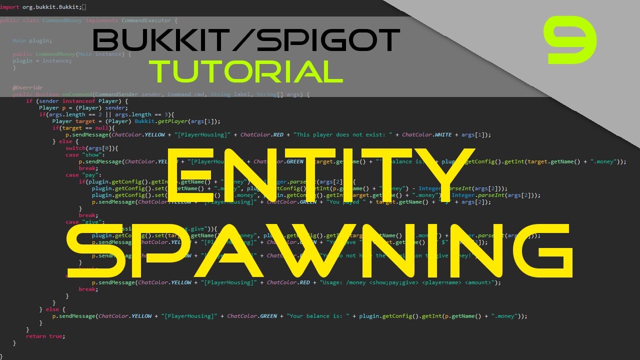 Minecraft Bukkit/Spigot Plugin Tutorial #9: Entity Spawning