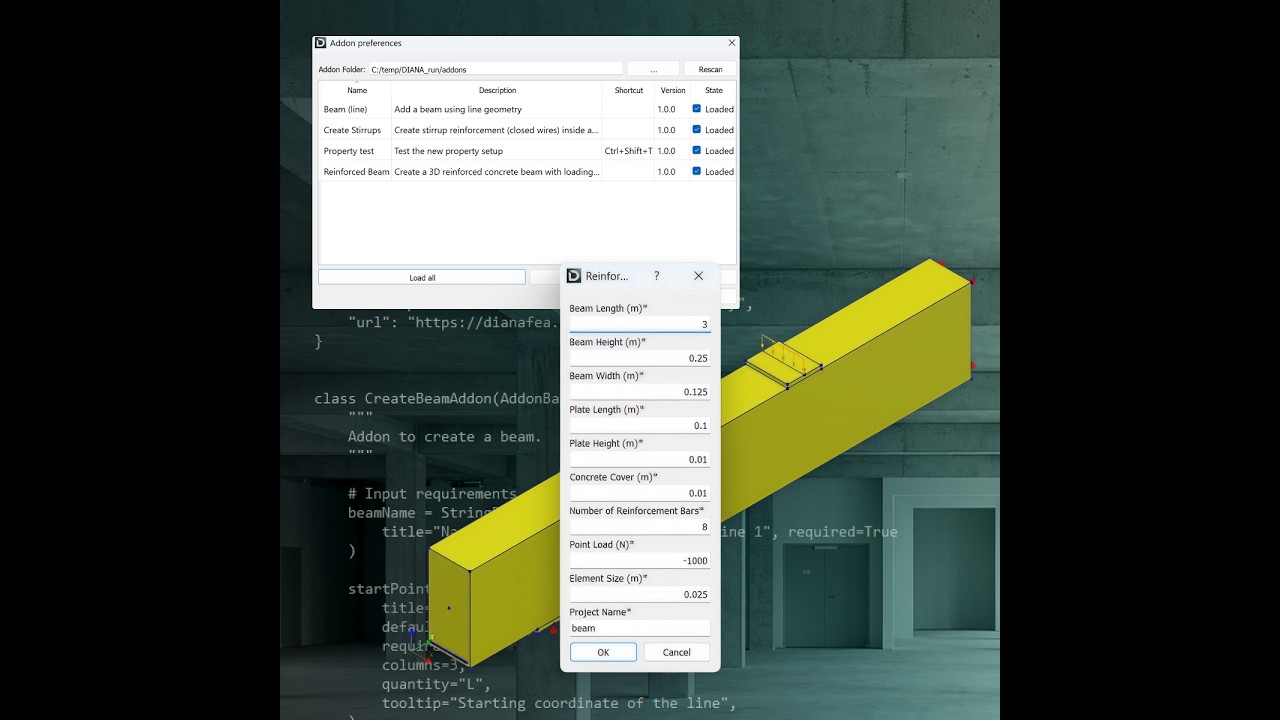 Introduction to DIANA with Demo Python Adds on