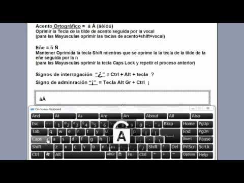changing the keyboard to type with spanish symbols