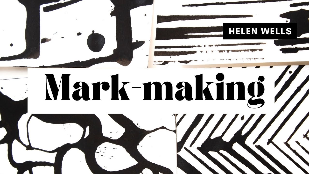 MARK MAKING WITH INK AND FOUND OBJECTS