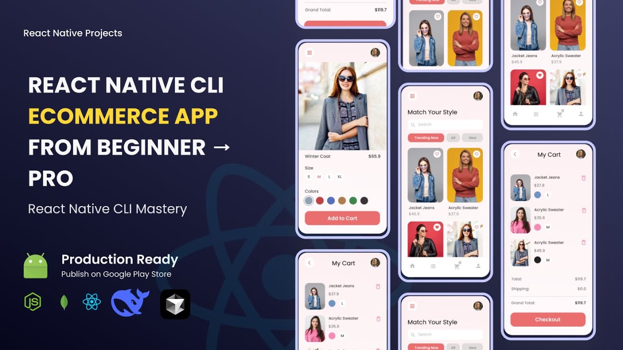 Master React Native CLI in 2025 | Build a Full Ecommerce App from Scratch