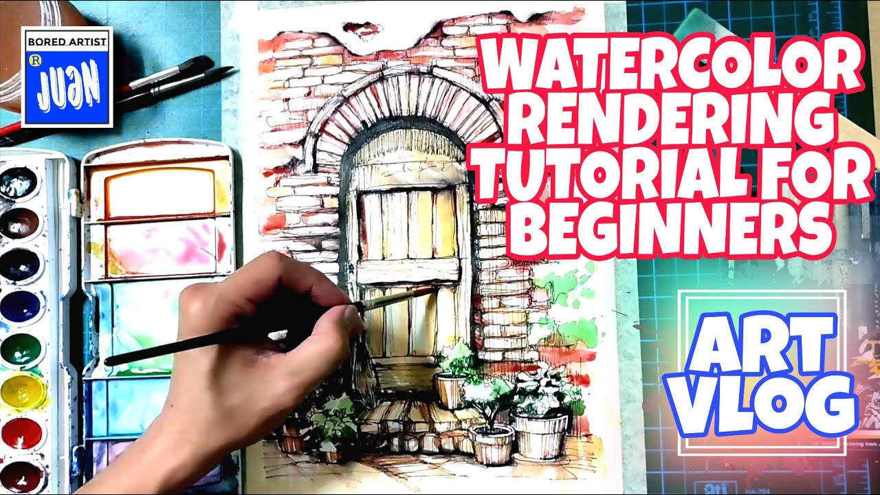 Basic Watercolor Rendering Tutorial for Beginners