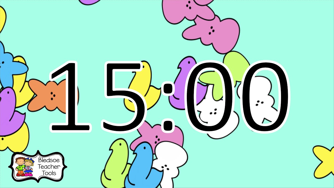 15 Minutes Easter Peeps Countdown Timer with Background Music