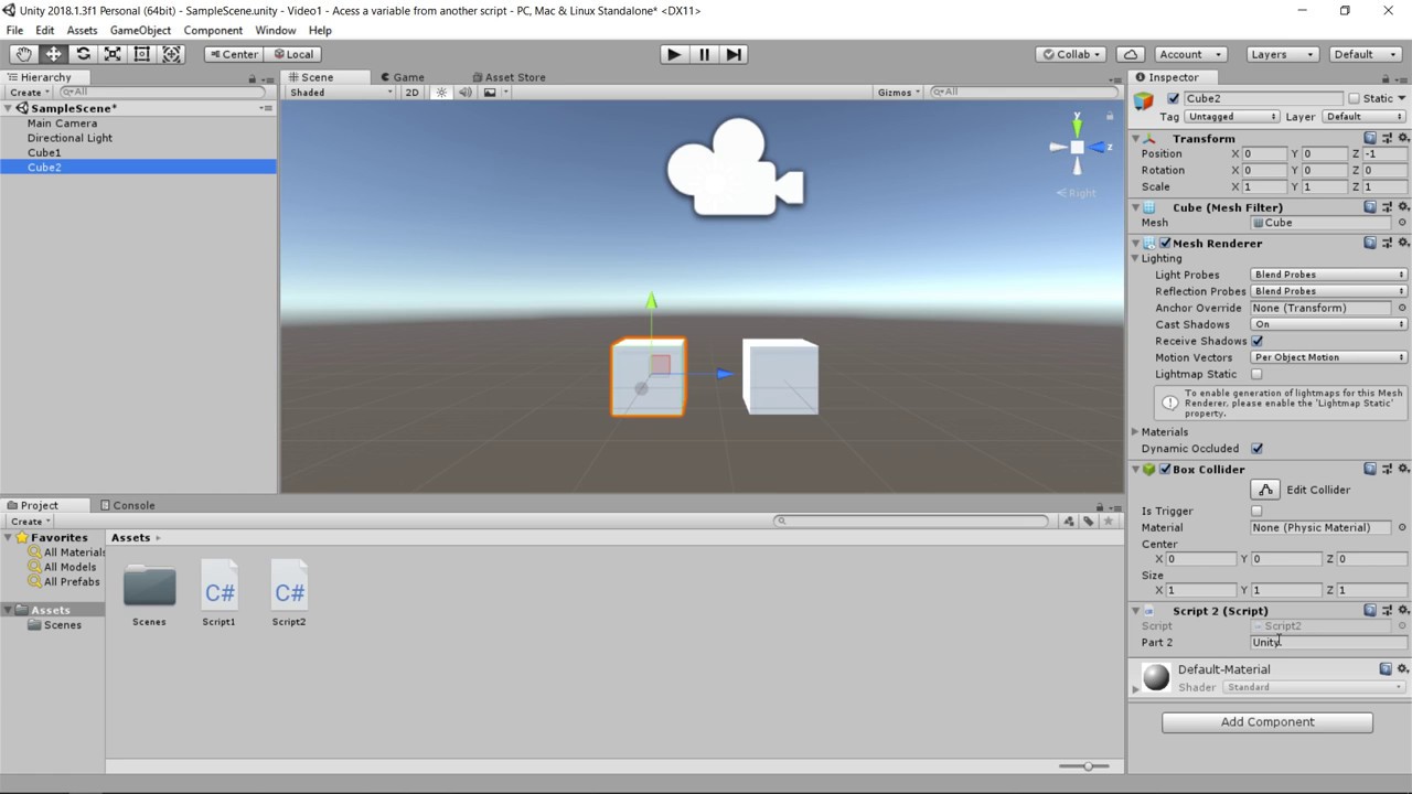 Unity Tips: How to access a variable from another script C#