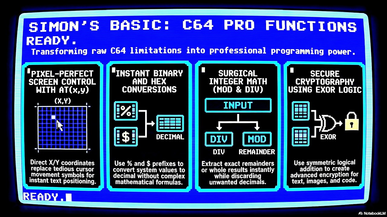 Programming  on the Commodore 64 Simon's Basic  - Lesson 8 (Advanced functions)