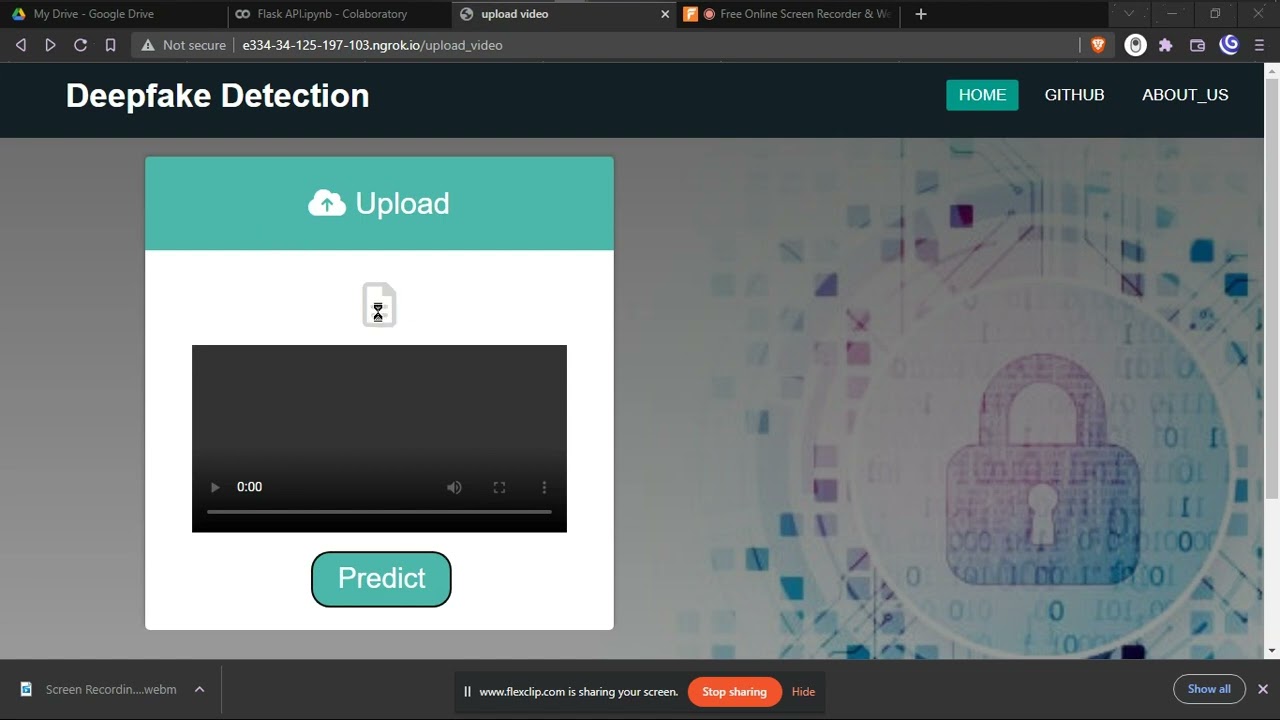 Deepfake Detection using EfficientNetB0 project Demo