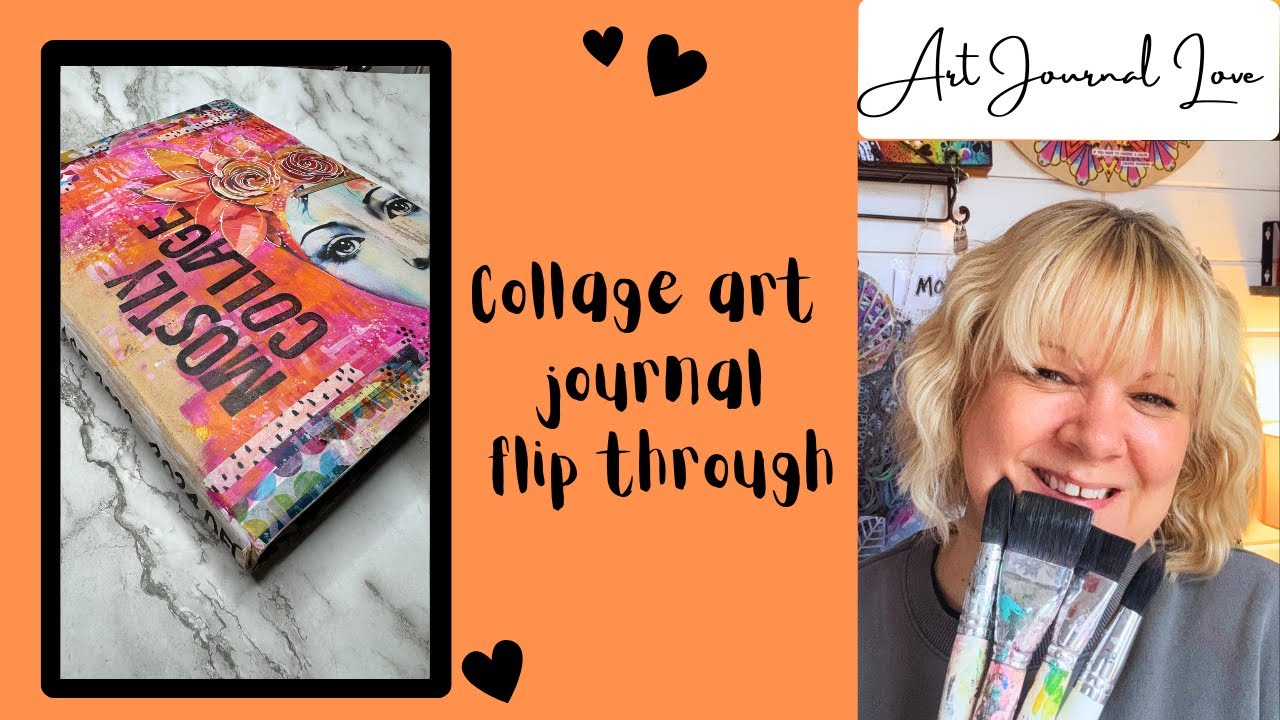 Mostly Collage Art journal flip through