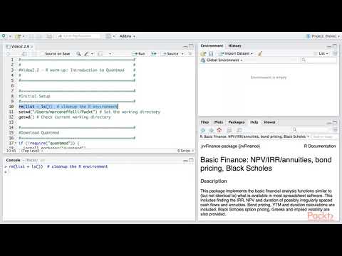 Learn Quantitative Finance with R R Warm Up – Introduction to Quantmod | packtpub com - Mind Luster