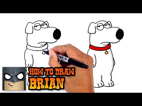 How to Draw Brian Step by Step – I'm Youtuber – Follow my videos to ...