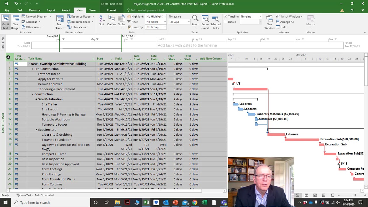 MS Project Tutorial 3 How to Maneuver Screens and Tables